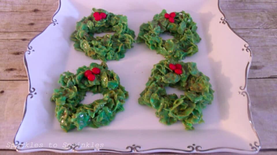 Cornflake Wreaths - Sparkles to Sprinkles