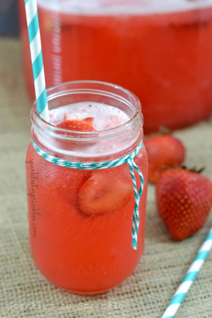 Strawberry Slush Punch - Sparkles to Sprinkles