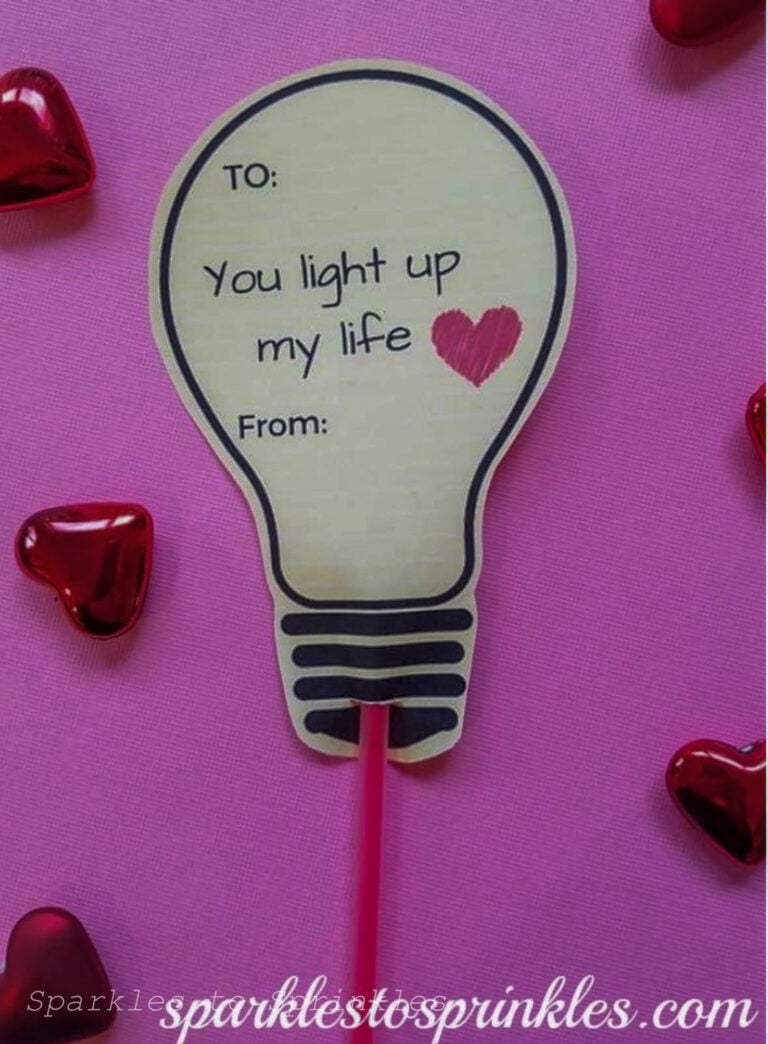 You Light Up My Life, Valentine's Day Printable - Sparkles to Sprinkles