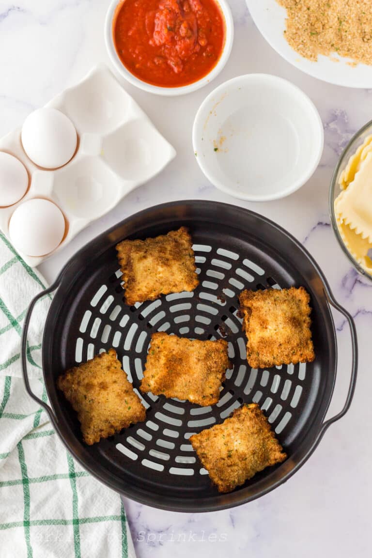 Air Fryer Fried Ravioli - Healthier crispy version