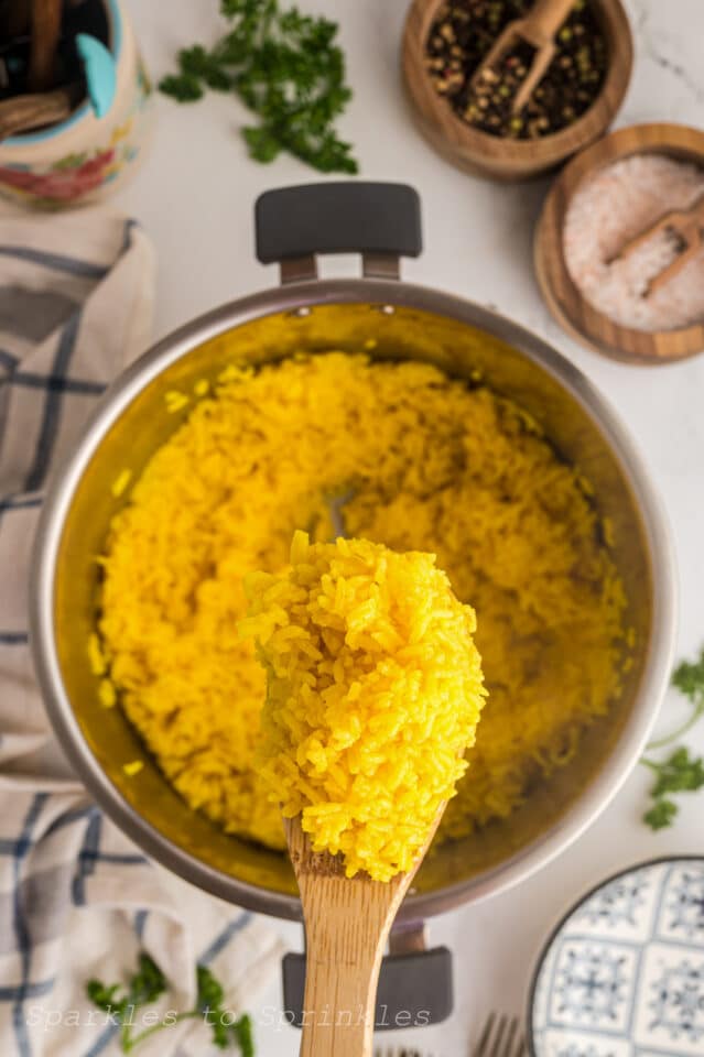 Instant Pot Packaged Saffron Yellow Rice - Sparkles to Sprinkles