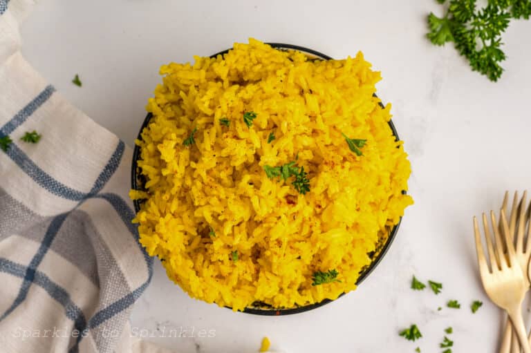 Instant Pot Packaged Saffron Yellow Rice - Sparkles to Sprinkles