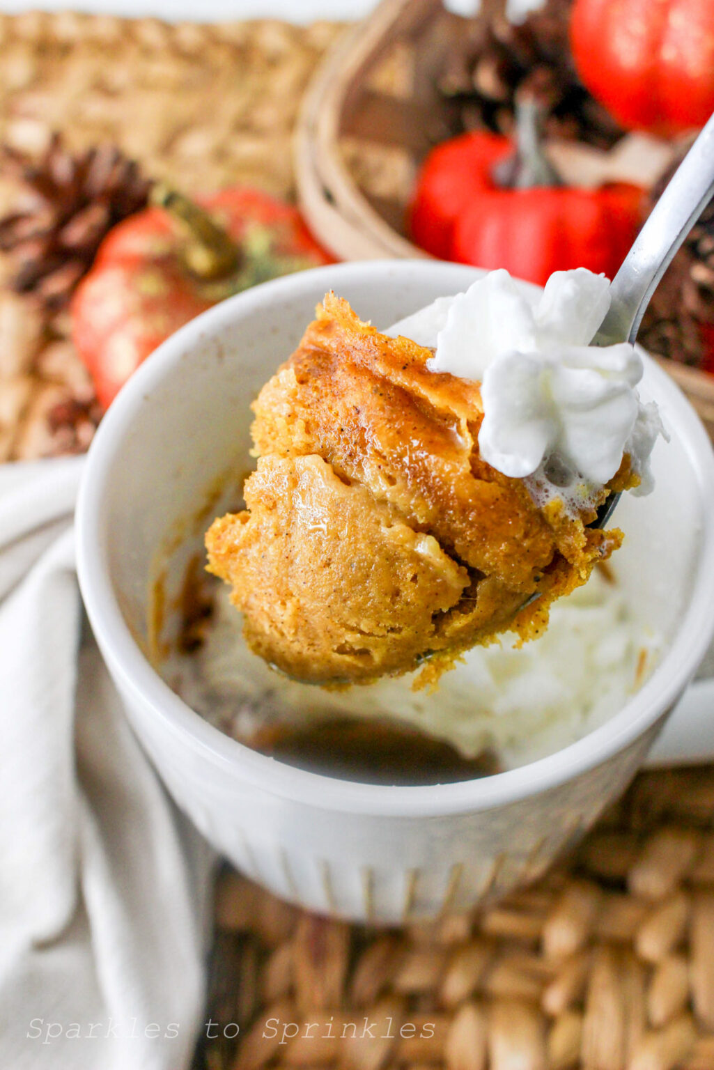 Pumpkin Mug Cake - Sparkles to Sprinkles