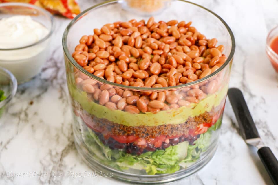 Layered Taco Salad Recipe - Sparkles to Sprinkles