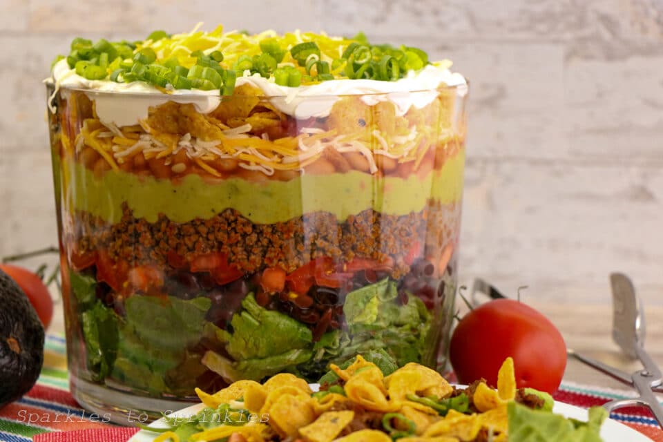 Layered Taco Salad Recipe - Sparkles to Sprinkles