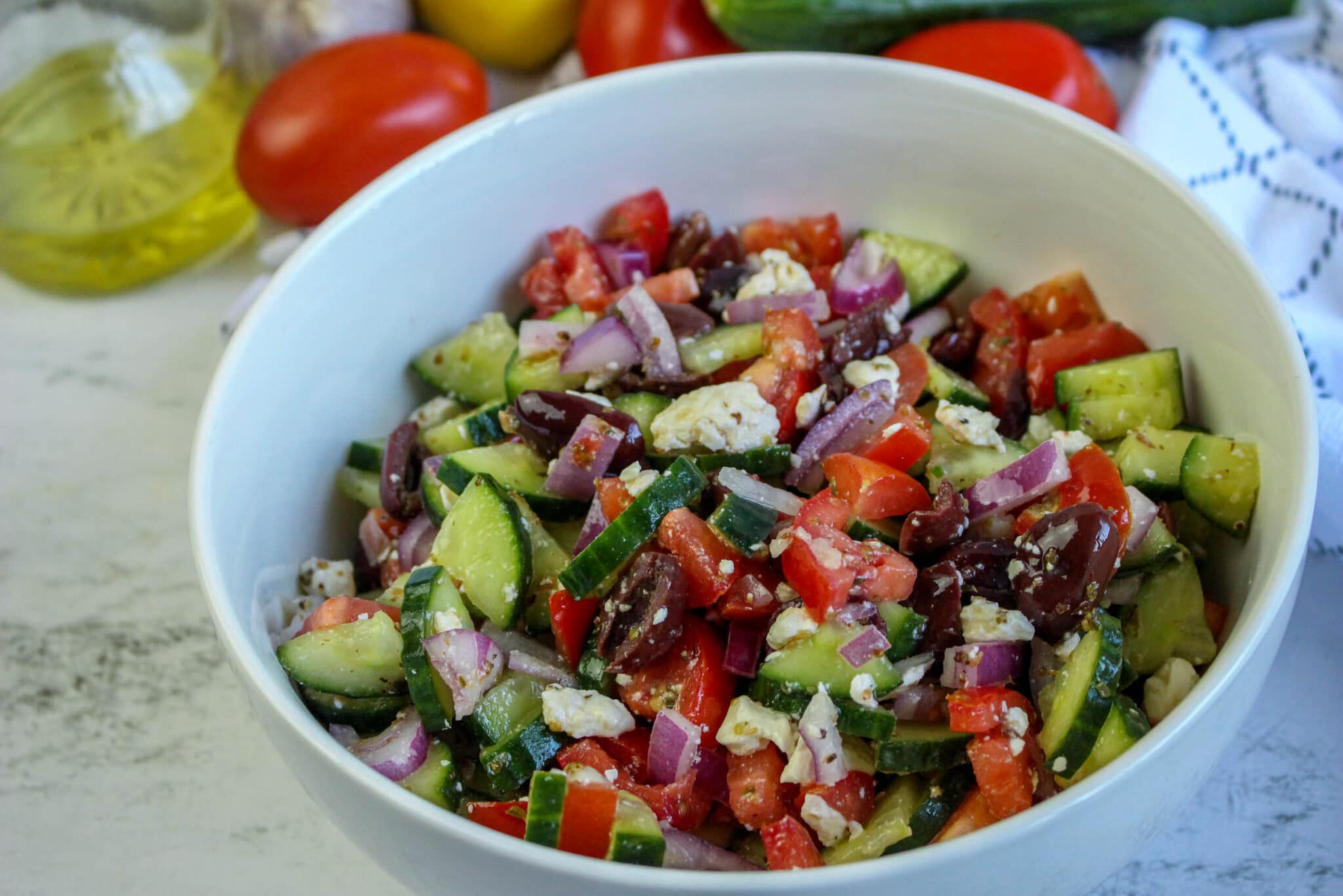Greek Cucumber Salad - Sparkles to Sprinkles