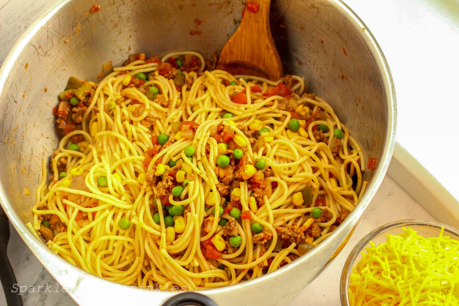 Church Supper Spaghetti - Sparkles to Sprinkles
