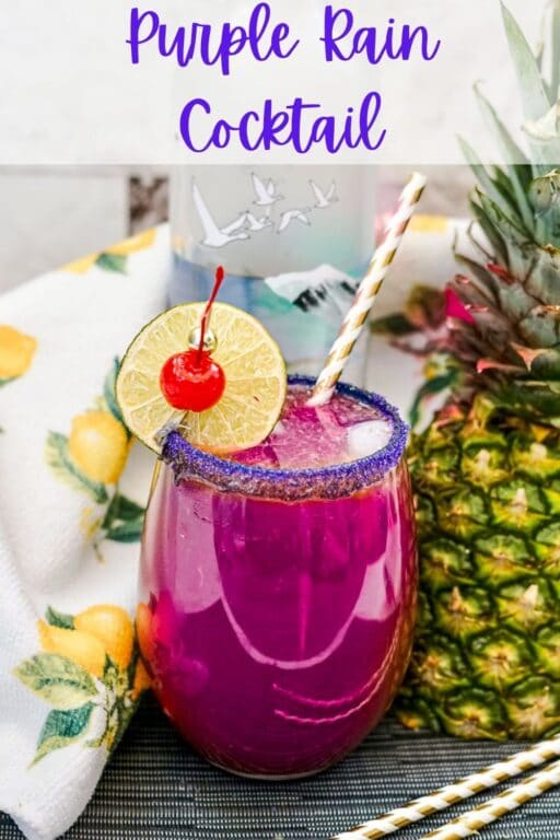 Purple Rain Cocktail - Sparkles to Sprinkles