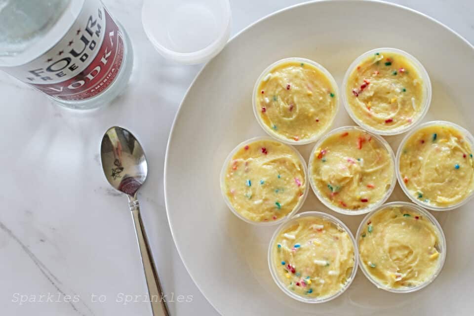 Birthday Cake Pudding Shots - Sparkles to Sprinkles