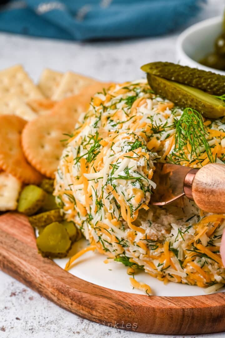 Dill Pickle Cheese Ball - Sparkles to Sprinkles