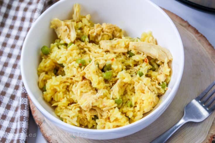 One-Pot Crockpot Chicken and Yellow Rice Feast - Sparkles to Sprinkles
