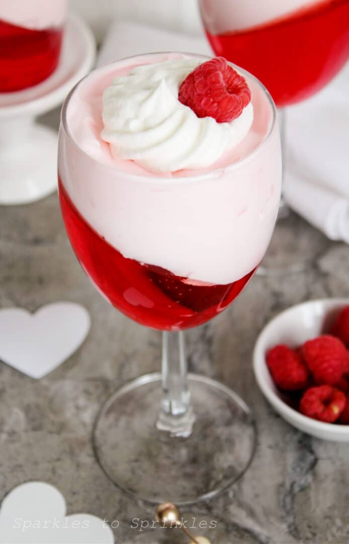 Valentine’s Day Jello Parfait - Sparkles to Sprinkles