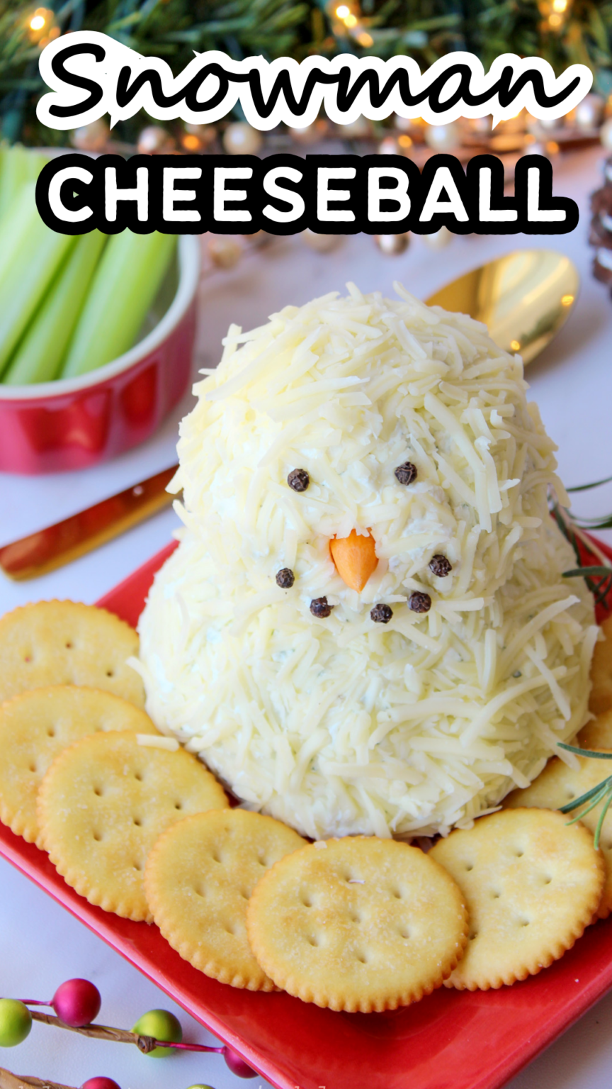 Snowman Cheeseball - Sparkles to Sprinkles