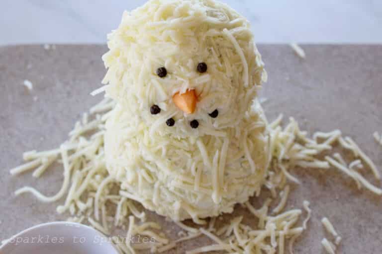 Snowman Cheeseball - Sparkles to Sprinkles