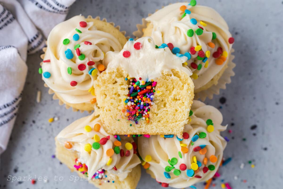 Sprinkle Joy with These Fun and Easy Confetti Cupcakes - Sparkles to ...