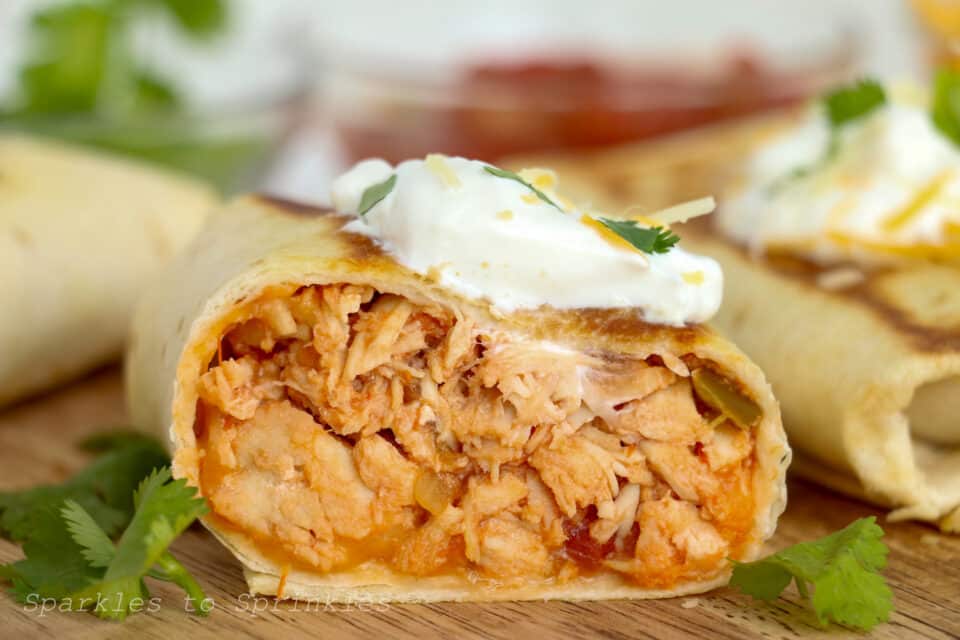 Crispy Chicken Salsa Wraps - Sparkles to Sprinkles