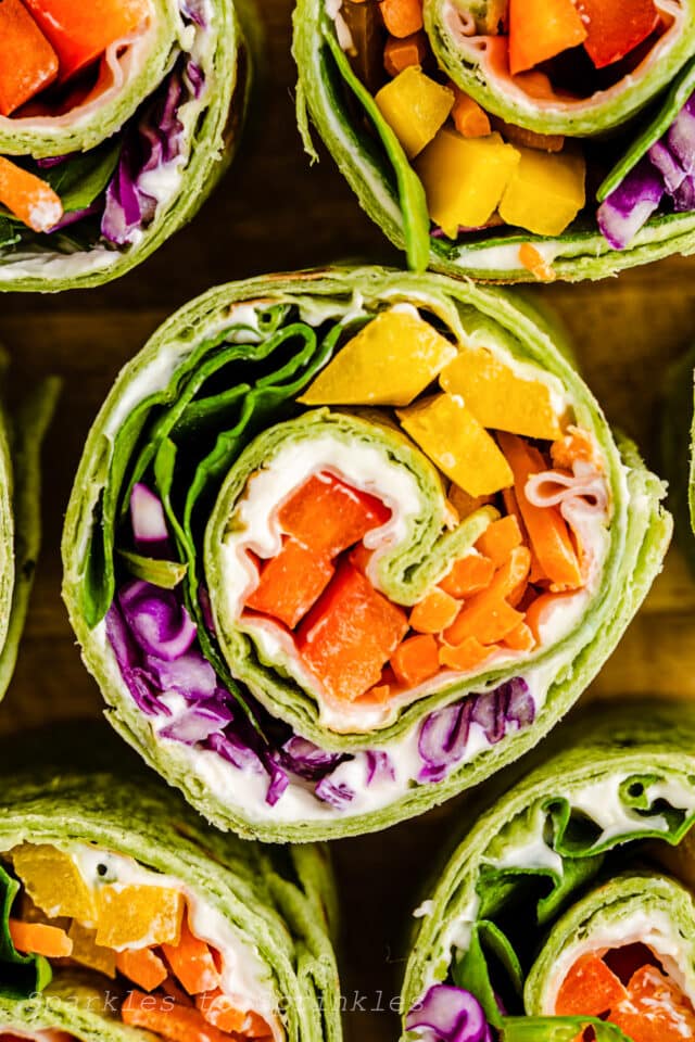 Colorful Veggie-Packed Pinwheel Sandwiches (Perfect for Parties ...