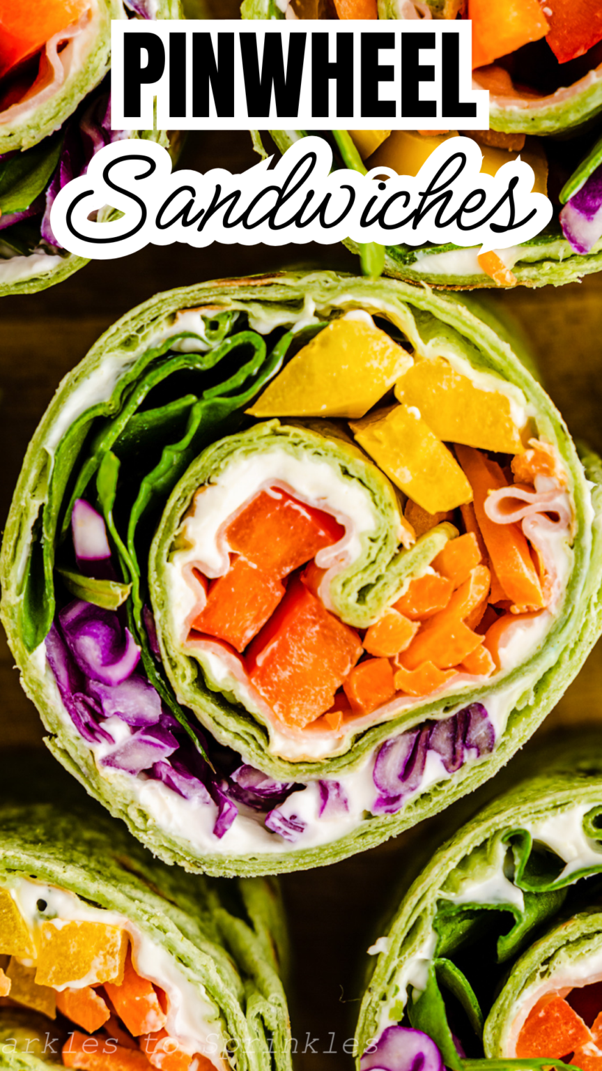 Colorful Veggie-Packed Pinwheel Sandwiches (Perfect for Parties ...