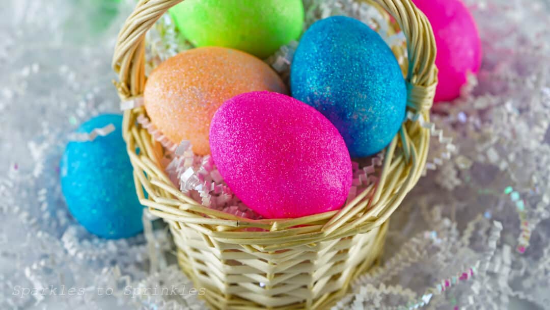 How To Make Glitter Easter Eggs - Sparkles to Sprinkles