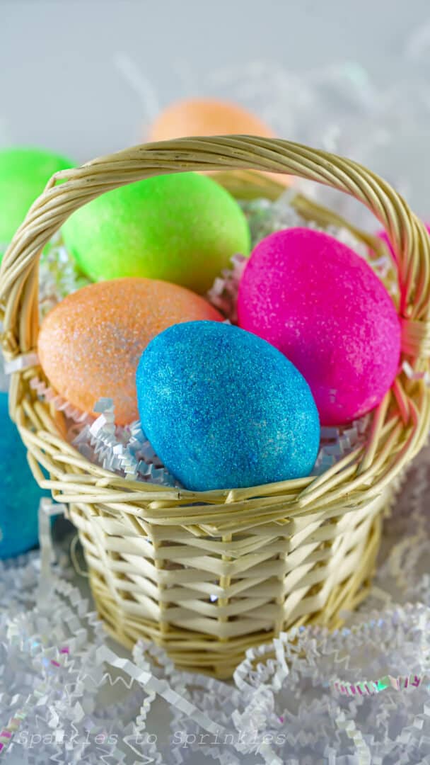 How To Make Glitter Easter Eggs - Sparkles to Sprinkles
