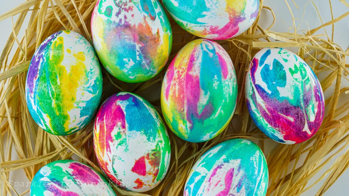 Tie Dye Easter Eggs - Sparkles to Sprinkles