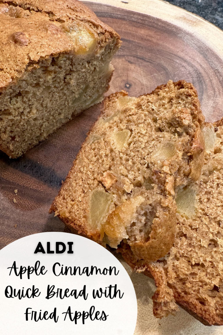 ALDI Apple Cinnamon Quick Bread with Fried Apples - Sparkles to Sprinkles
