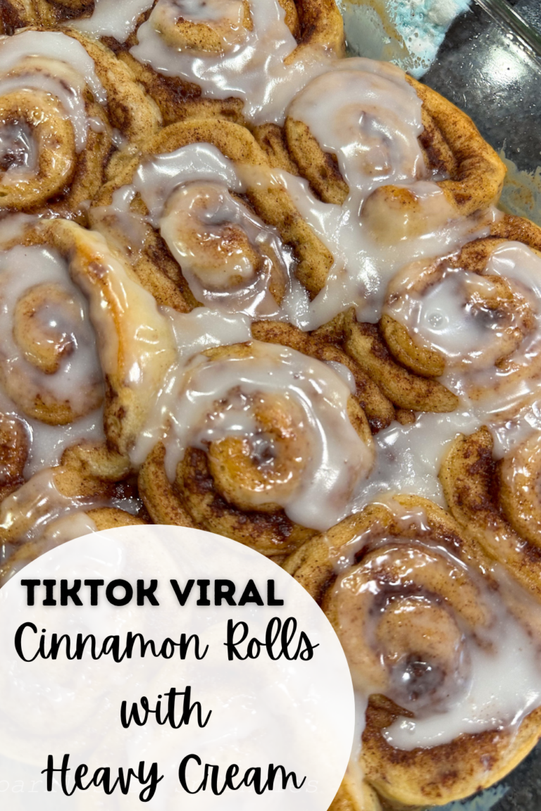 TikTok Viral Cinnamon Rolls with Heavy Cream - Sparkles to Sprinkles