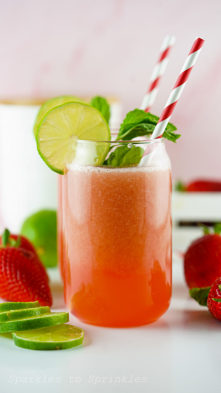 Strawberry Agua Fresca - Sparkles to Sprinkles