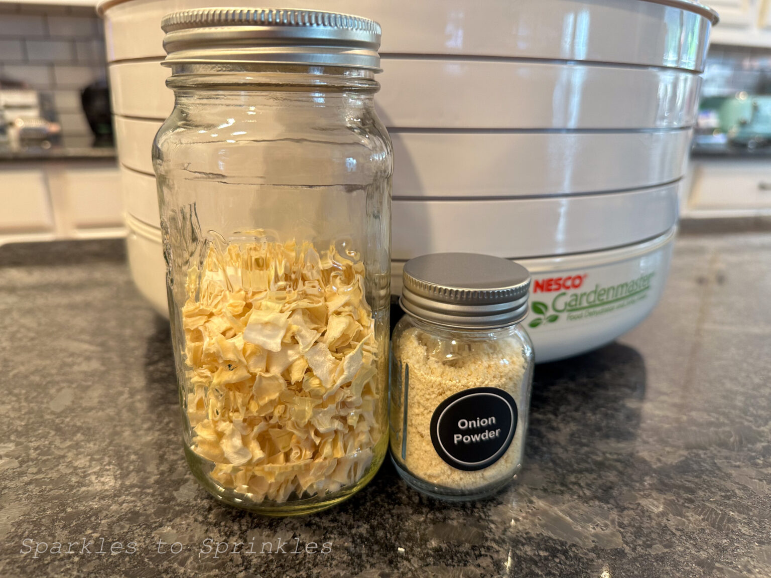 Dehydrated Onions + Homemade Onion Powder - Sparkles to Sprinkles