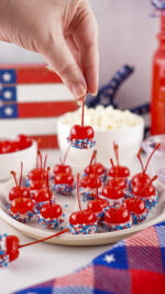 Tipsy Patriotic Cherries for Summer Parties - Sparkles to Sprinkles