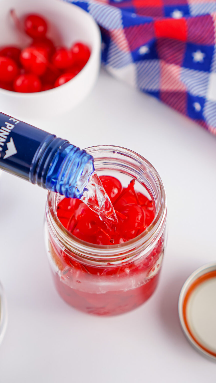 Tipsy Patriotic Cherries for Summer Parties - Sparkles to Sprinkles