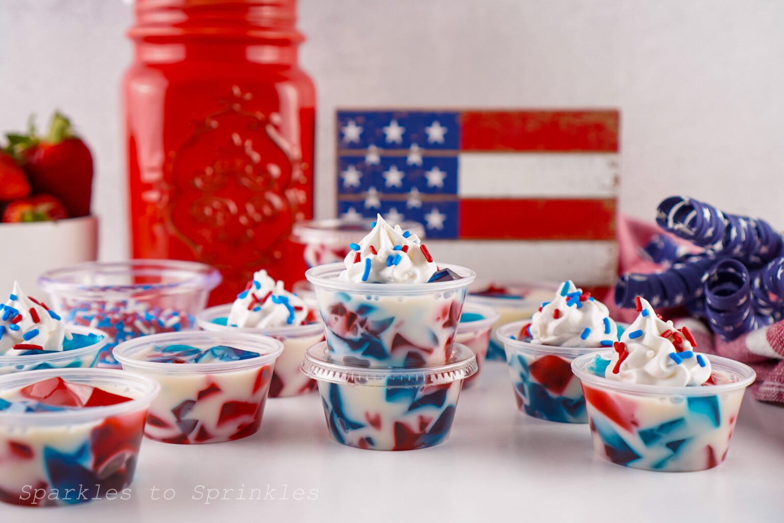 Red White and Blue Stained Glass Jello Shots (Perfect for Summer ...