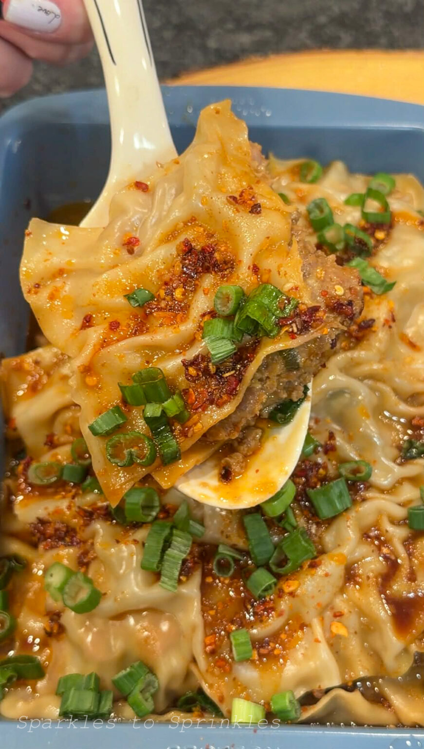 Viral Dumpling Lasagna - Sparkles to Sprinkles